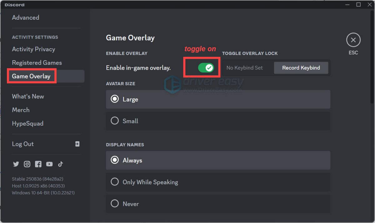 [Solved] | Discord Overlay Not Working | Quickly & Easily! - Driver Easy