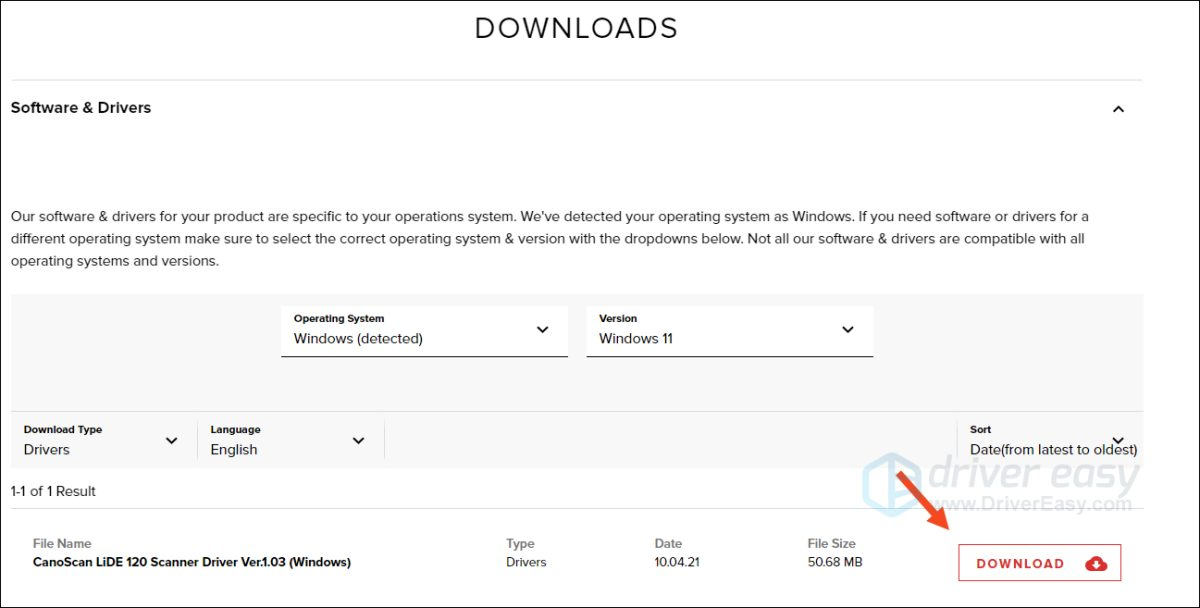 Canon Scanner Drivers Download for Windows | Free & Easy - Driver Easy
