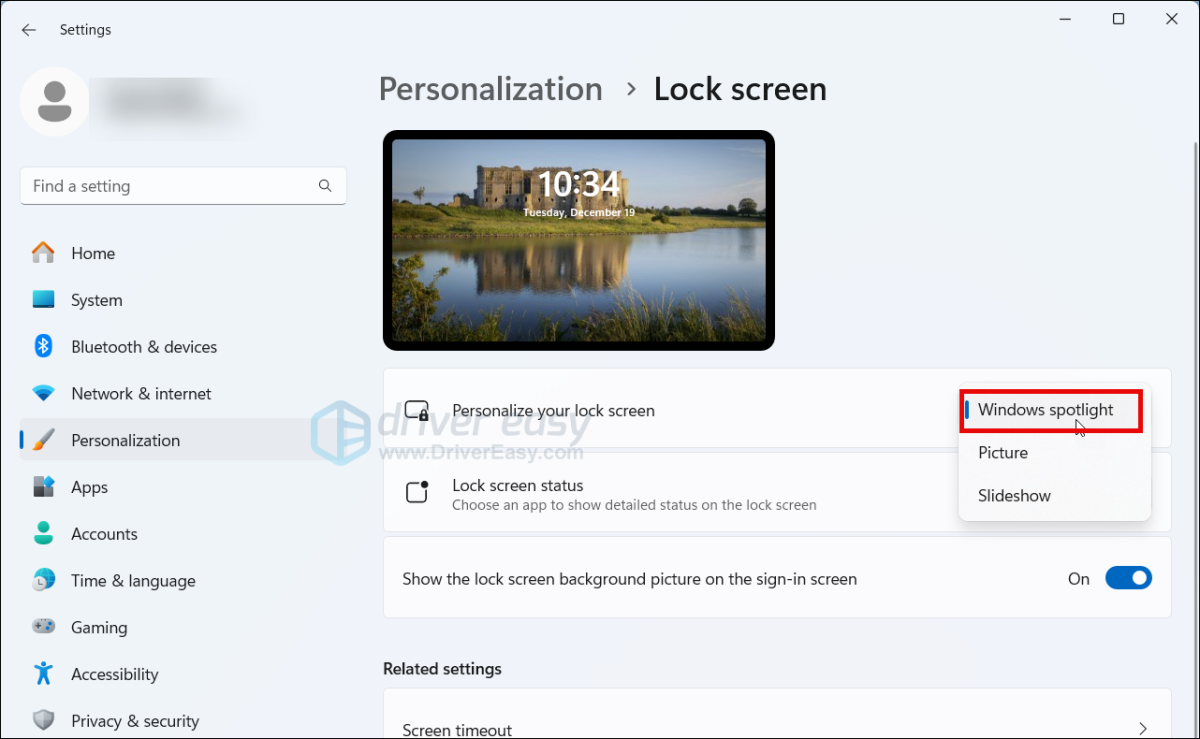 Windows Spotlight Not Working on Windows 11 - Driver Easy