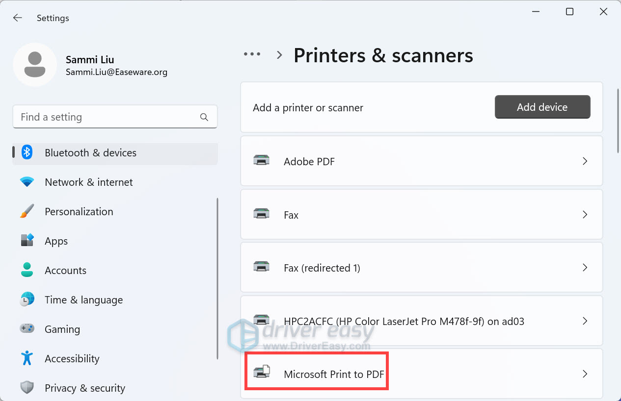 [Solved] Microsoft Print to PDF Not Working in Windows 10/11 - Driver Easy