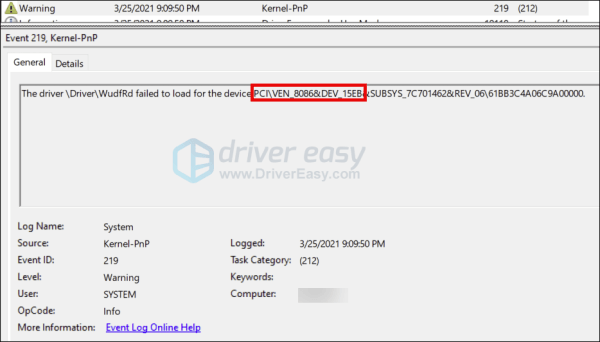 [Fixed] The driver \Driver\WudfRd failed to load for the device Event ...