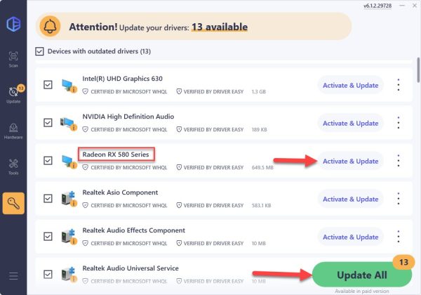 How to update AMD RX 580 drivers (2025) - Driver Easy